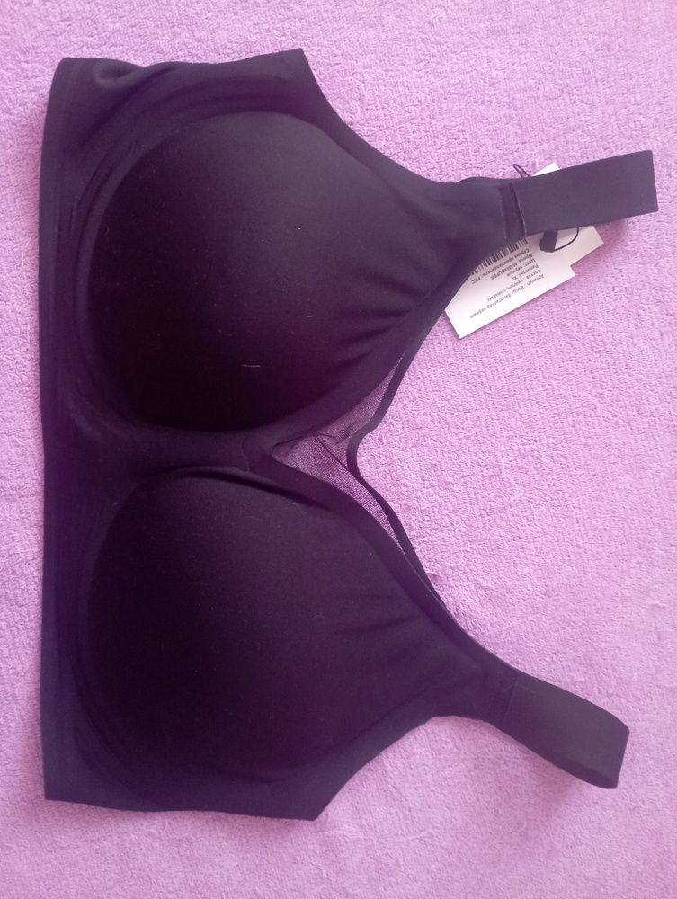 Бюстгальтер Женский MAMASUPER без косточек, размер 90E, 90F черный муар Нейлон, Спандекс ...