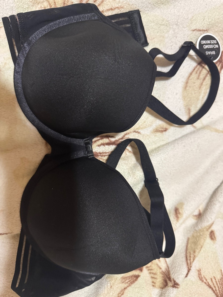 Бюстгальтер Женский DALSONG спейсер, размер 80D черный матовый Полиуретан Повседневный Китай ...