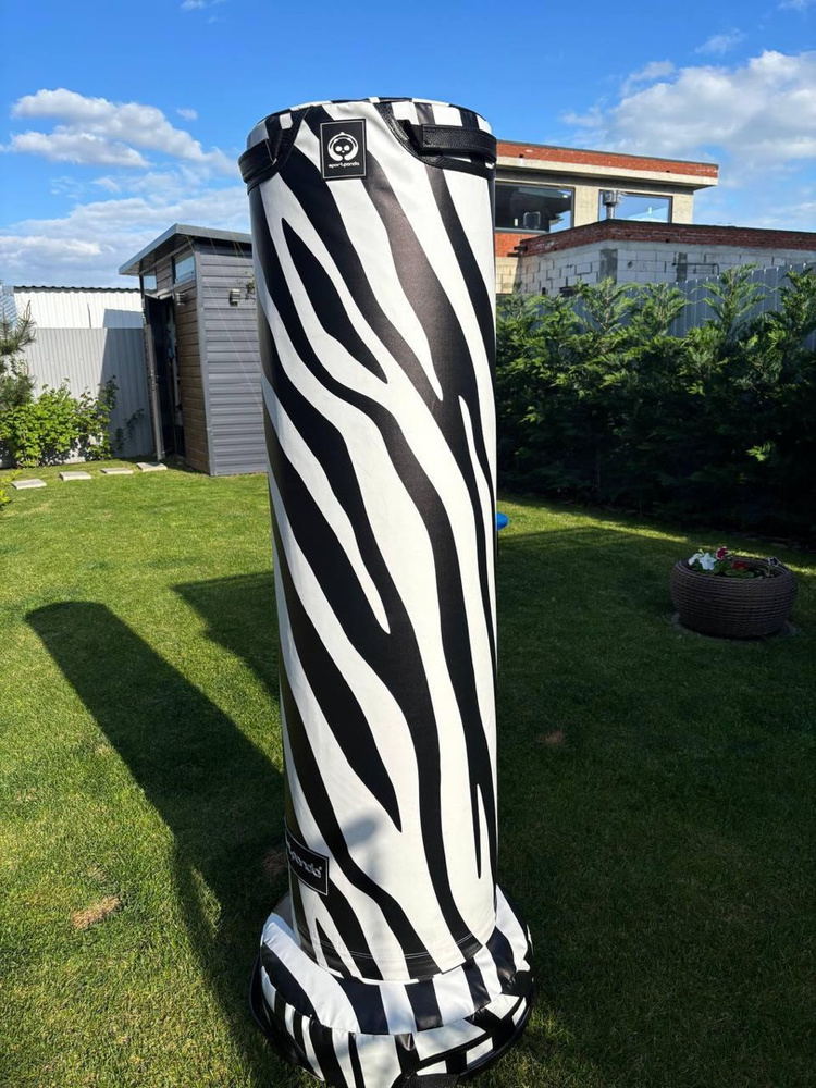 Напольный боксерский мешок SportPanda Zebra 140 см, D-40 см, 50 кг ...