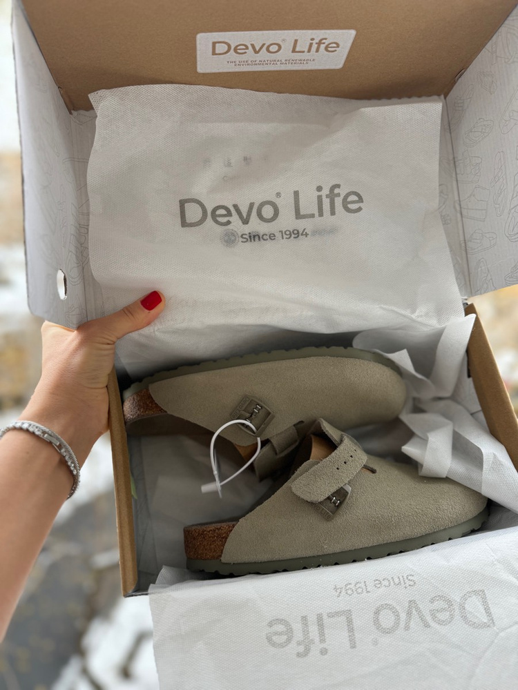 Сабо Женский Devo Life EVA, Натуральная кожа, размер 37 Анатомическая стелька, Толстая подошва ...