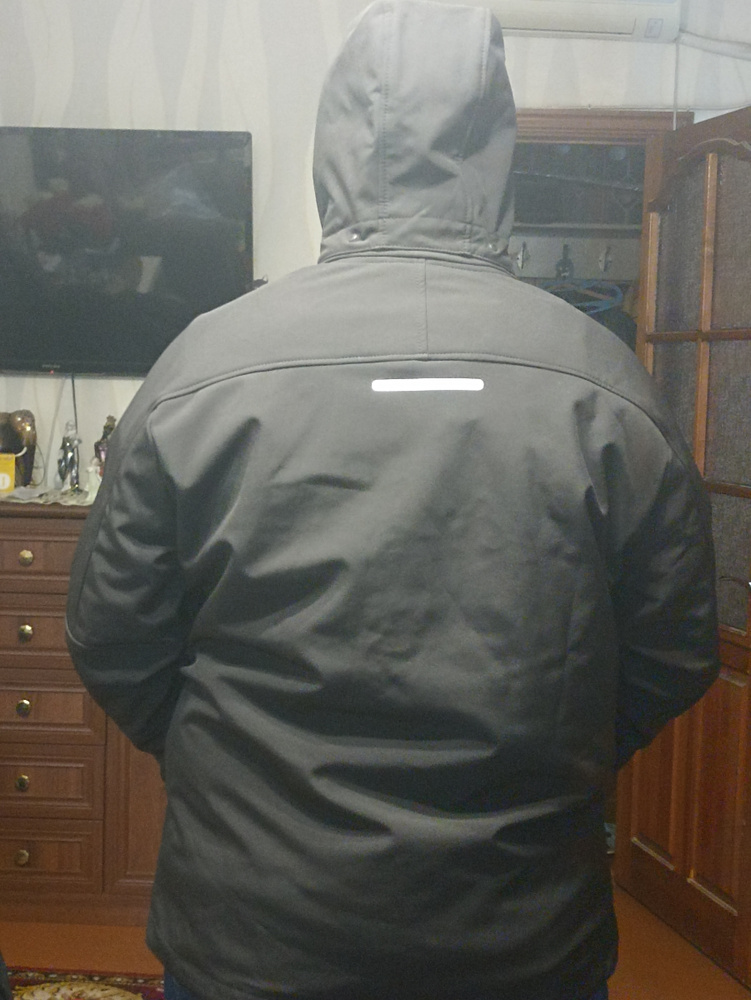 Куртка Мужской Biser Молния, Светоотражающие элементы синий кобальт Softshell, размер 48, 50 ...