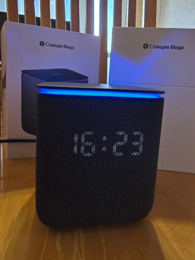 Яндекс Станция Миди умная колонка с Алисой с часами на YaGPT, 24 Вт, Bluetooth 5.0, Wi-Fi ...