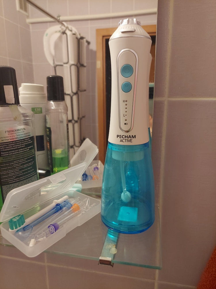 Ирригатор для полости рта стационарный PECHAM Professional PC-070, черный медицинский семейный ...