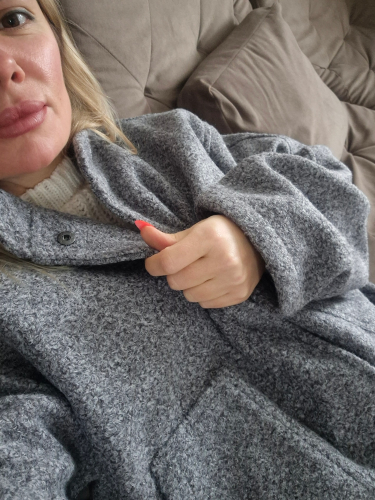 Куртка Женский ZinBee белый пиджачный Полиэстер, размер 42 Длинный куртка-пилот Демисезон ...