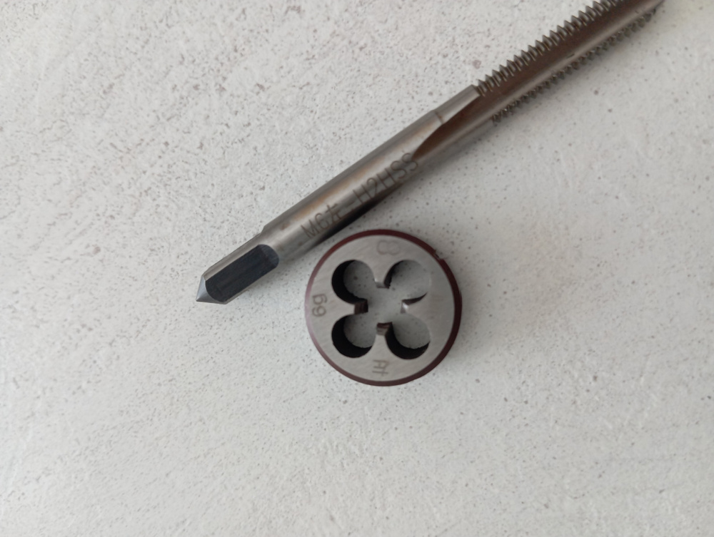 2 шт./компл. Метчик и плашка с левой метрической резьбой HSS M6 x 1 мм и M6 x 1,0 мм купить на ...