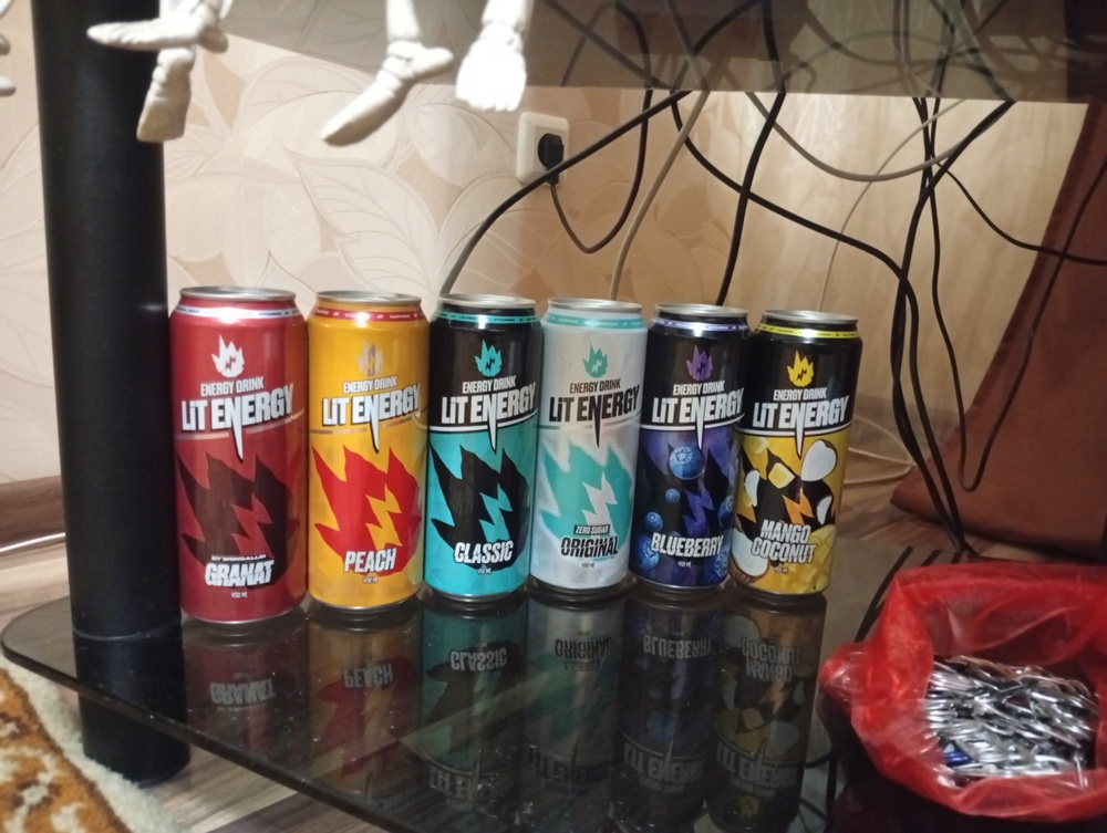 Энергетикий напиток LIT ENERGY в банках 450мл со вкусом Cola / Кола 12 ...