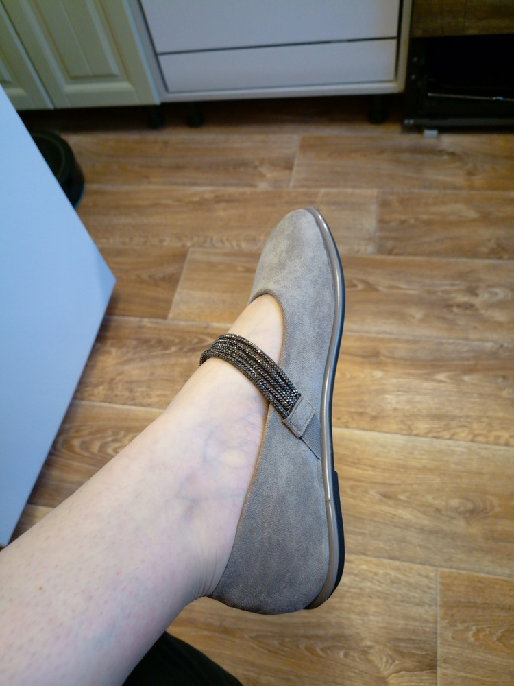 Балетки Женский JOYCITY Искусственная кожа, размер 41 6 Россия лодочки Блестки, Бисер Закрытый ...