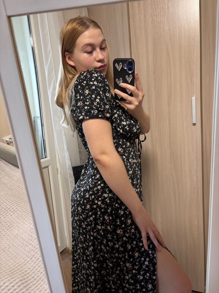 Платье Женский ProvoCanto черный Вечерний/праздничный Короткий Вискоза Разрезы, размер 40 ...