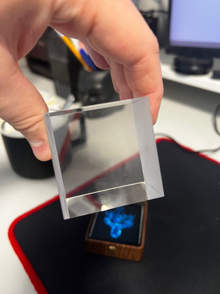 Часы-голографическая метеостанция GeekMagic Mini WiFi Crystal Cube ...