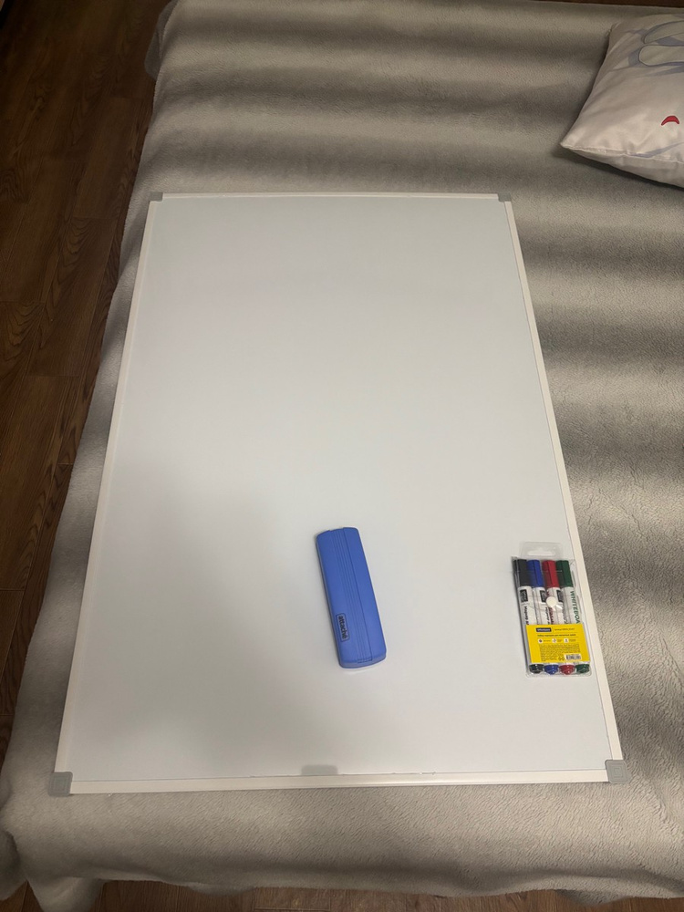 Доска магнитная маркерная на стену Attache, для рисования, 60x90 см пластиковая рама купить на ...