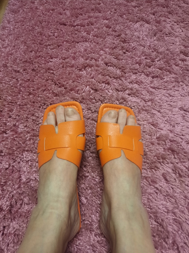 Шлепанцы Женский Feabrate, размер 39 Квадратный нос Без каблука T (узкая) Без застёжки Лето ...