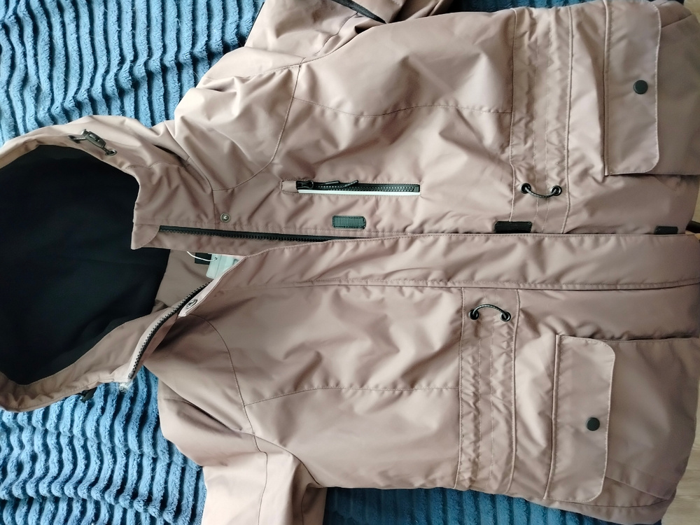 Куртка Женский Avese Капюшон, Карманы светло-голубой капюшон Waterproof, Мембранные материалы ...