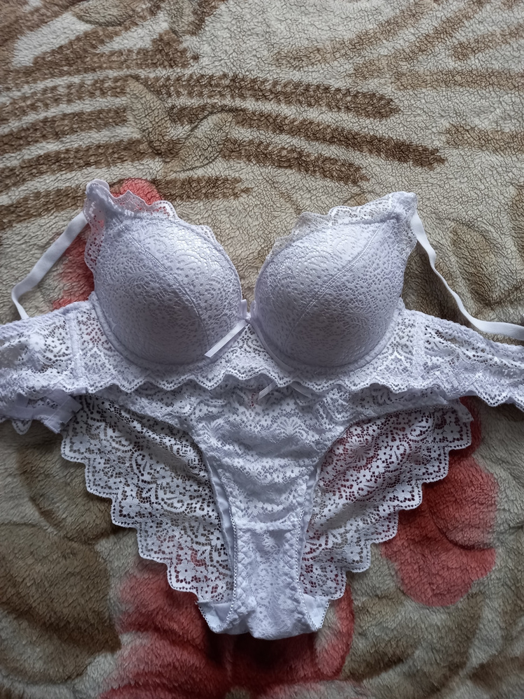 Комплект белья Женский IIDA черный Крючки пуш-ап Вискоза, Полиамид Кружево, размер 90B, 46 ...