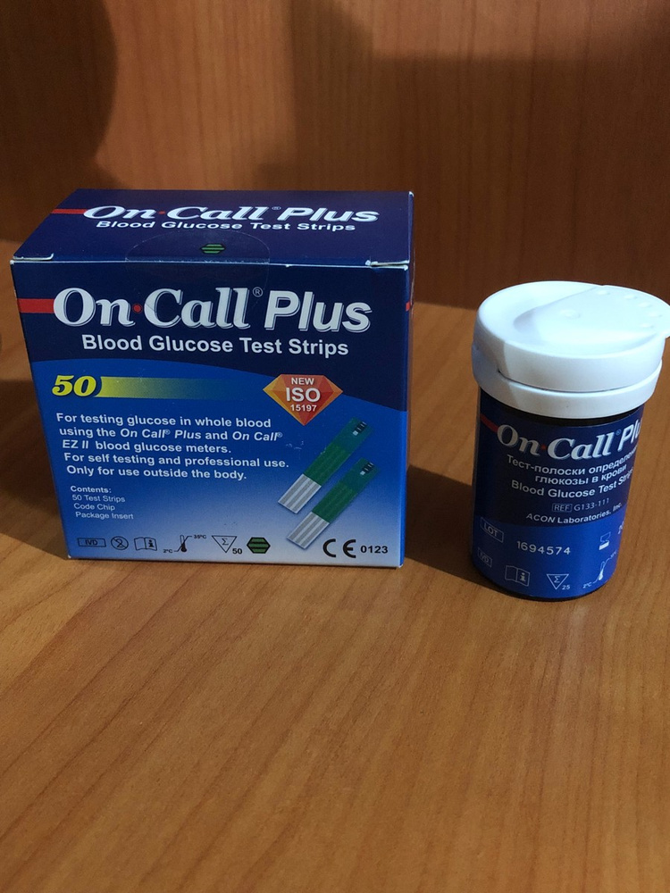 Тест-полоски Он Call Plus Blood Glucose Test Strips, REF G133-111 ...