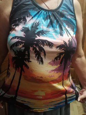 Майка Женский разноцветный, размер 40 Политекс Повседневный Китай свободный Абстракция, Другое ...