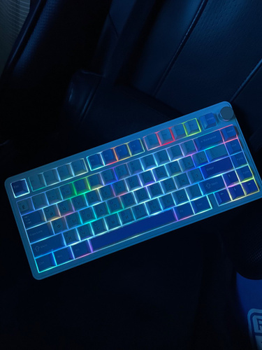 Клавиатура игровая Attack Shark M86 Cheese White RGB (RUS), беспроводная, 80 кнопок, HotSwap ...