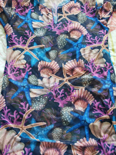 Платье Женский MARMELAD синий, фиолетовый Пляжный Три четверти Синтетическая дышащая сетка ...