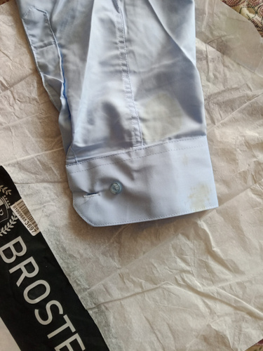 Рубашка Мужской Brostem белый матовый Длинный Хлопок, Модал Однотонный, размер 54 приталенный ...