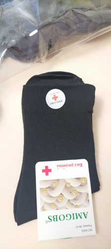 Носки Женский AMIGOBS, размер 36, 41 Хлопок, Полиамид Фитнес, Бег Лето черный Повседневный Китай ...