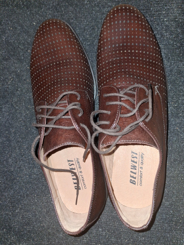 Ботинки полуботинки Мужской BELWEST коричневый, размер 43 Лето H Шнурки Беларусь купить c ...