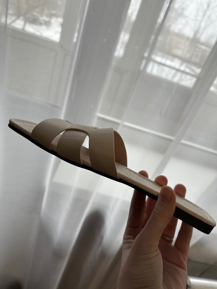 Шлепанцы Женский Feabrate, размер 39 Квадратный нос Без каблука T (узкая) Без застёжки Лето ...