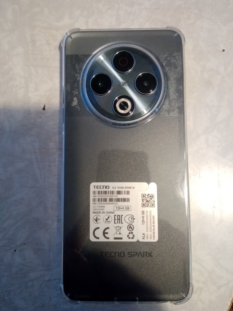 Смартфон Tecno Kl6 256 8 128 ГБ 6 ГБ Черный Ips 2 Sim купить C доставкой на Ozon по низкой цене