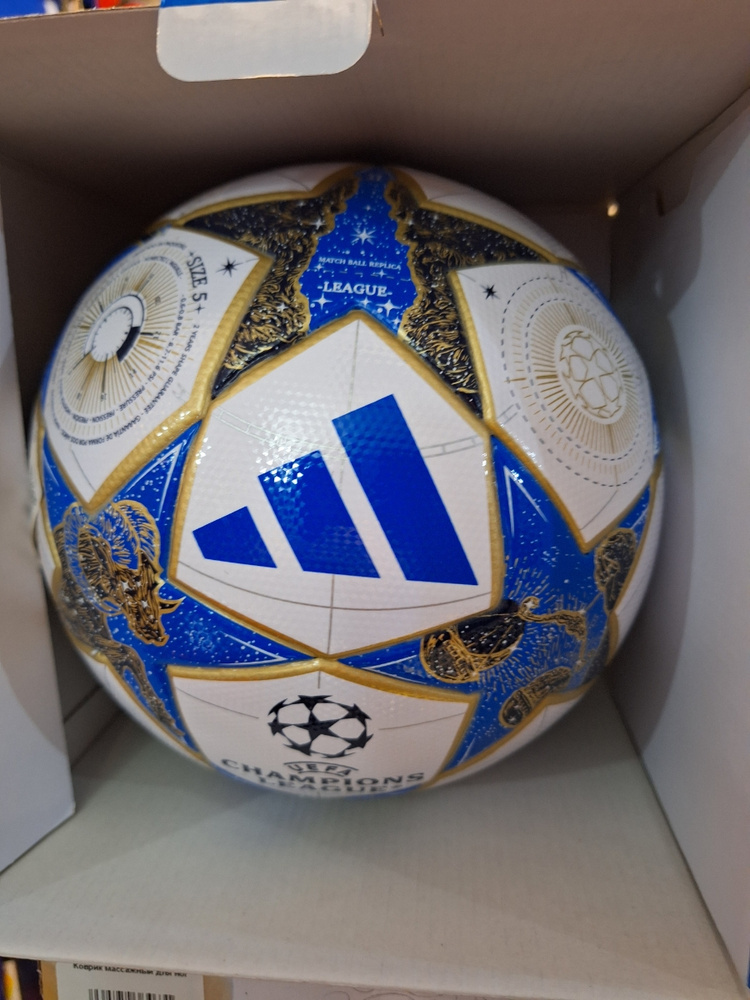 Футбольный мяч adidas HE3777, 5 размер, белый, синий купить c доставкой ...