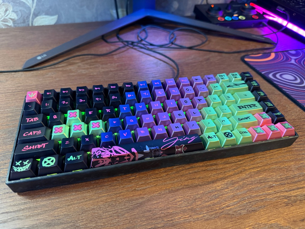 WLMOUSE YING 75 Клавиатура из кованого углеродного волокна, Shadow Switch (TTC), Белая купить на ...