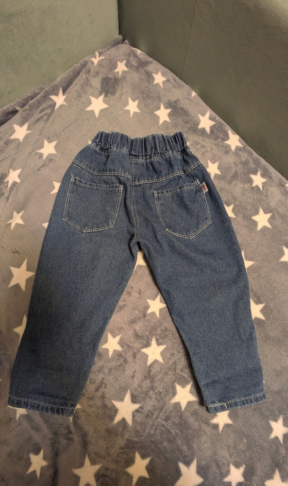 Джинсы Мальчики, Девочки BCATON ярко-синий Хлопок, размер 110 облегающий Средняя, рост 110 Китай ...