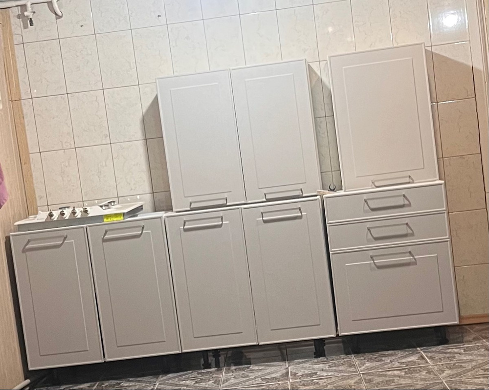 Кухонный модуль угловой Моника ШНУП 1000 белый белый арт шкаф