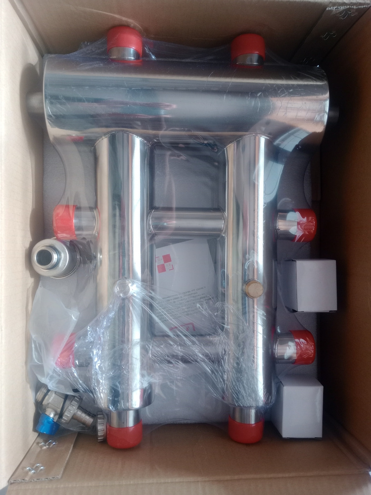 Гидрострелка (гидравлический разделитель) 3 контура (1+1+1) из нержавеющей стали (ПОЛНЫЙ ...