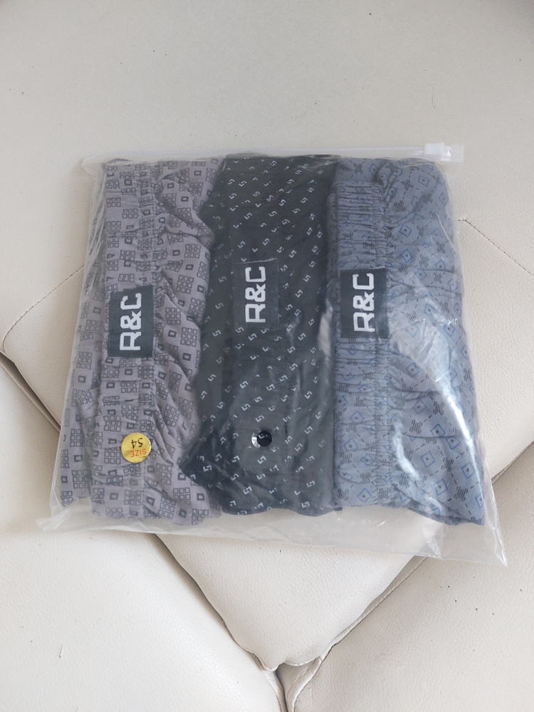 Комплект трусов Мужской RUSCOTTON шорты Хлопок черный, синий, размер 48 Средняя Россия ...