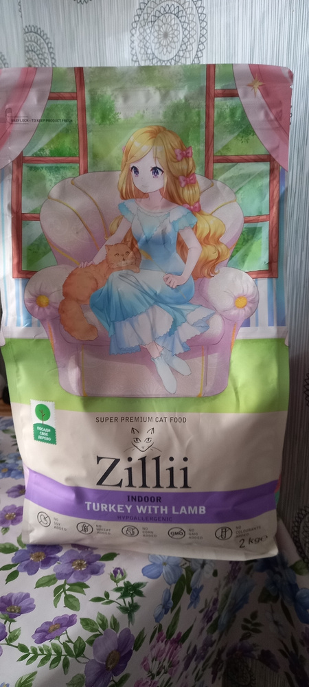 Корм для кошек сухой гипоаллергенный 400 г, для живущих в помещении ZILLII (Зилли) Indoor ...