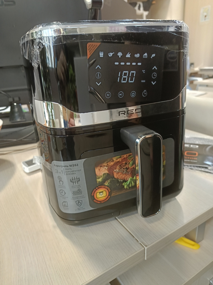 Аэрогриль электрический 3 в 1 RED SOLUTION COLORSENSE W260, аэрофритюрница 6 литров, 2 тэна ...