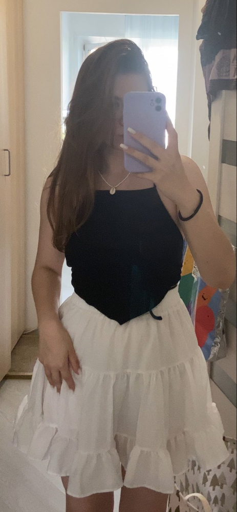 Юбка Женский ВАМ УЮТНО белый, желтый Полиэстер ярусная, солнце, размер 40, 44 Пояс, Резинка Мини ...