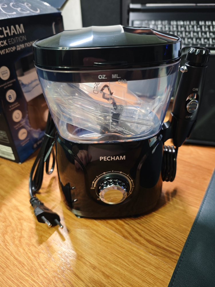 Ирригатор для полости рта стационарный PECHAM Professional PC-070, черный медицинский семейный ...