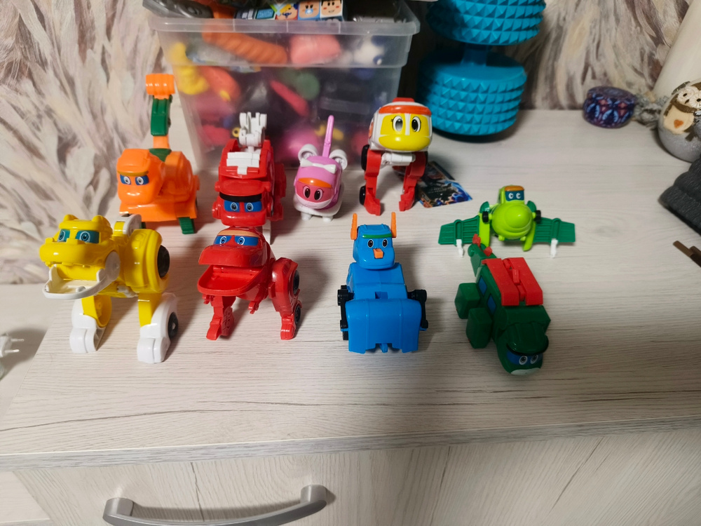 Динозавр из команды трансформации игрушек "Гого Дино", розовое запястье Дракон,Gogo Dino,9 шт ...