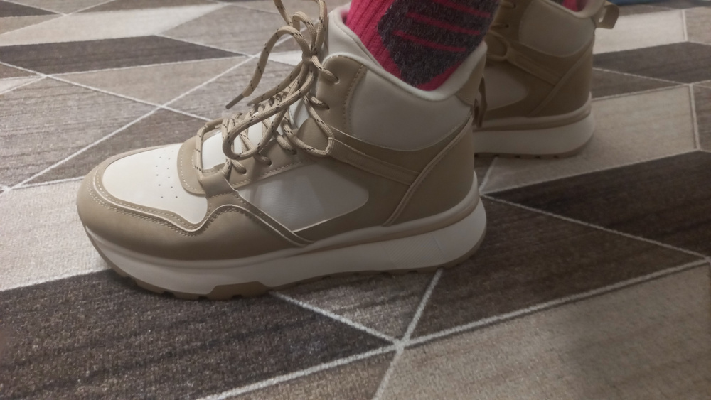 Кроссовки Женский Di Nay Экокожа, Велюр искусственный, размер 38 7 Зима Шнурки Шнуровка купить c ...