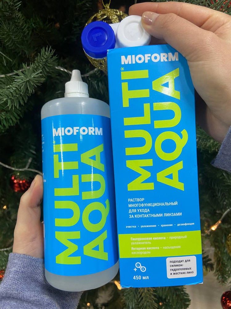 Раствор для мягких и жестких контактных линз Mioform MULTIAQUA ...