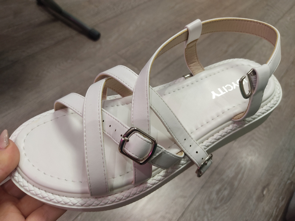 Босоножки Женский JOYCITY Платформа Экокожа, размер 36 Открытый нос, Ремешок вокруг щиколотки F ...