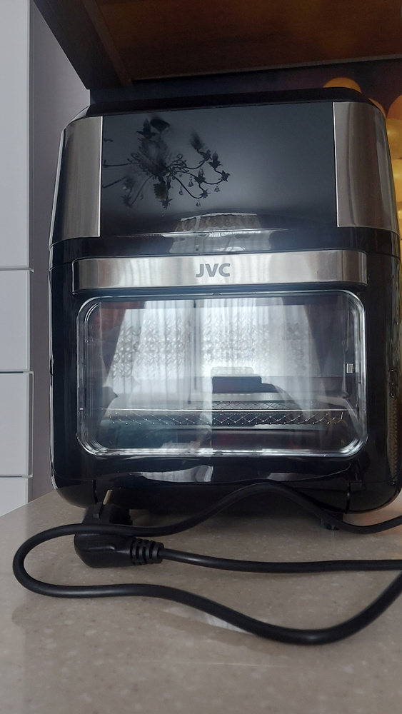 Аэрогриль JVC 5,5 литров с ЦВЕТНЫМ дисплеем JK-MB043, 7 автопрограмм, таймер 60 минут, подсветка ...