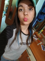 Топ Женский CHAOPAI темный синий меланж, белый, размер 38, 40 Полиэстер Длинный Китай Надписи ...