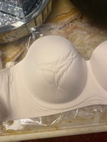 Бюстгальтер Женский OOZE без бретелей, бандо, размер 85C бежевый Нейлон, Спандекс Повседневный ...