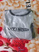 Топ Женский CHAOPAI темный синий меланж, белый, размер 38, 40 Полиэстер Длинный Китай Надписи ...