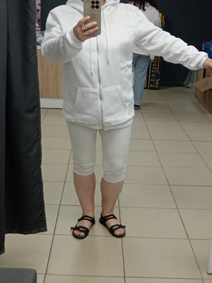 Толстовка Женский белый Лавсан, размер 52 Без рукавов Китай купить c доставкой на OZON по низкой ...