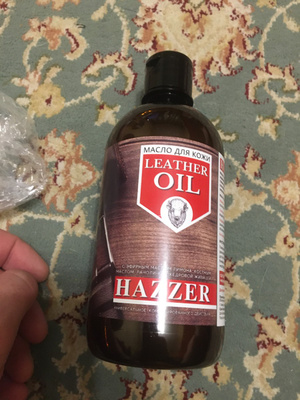 Масло Hazzer 500 мл. для кожи и кожаных изделий. Пропитка для смягчения ...