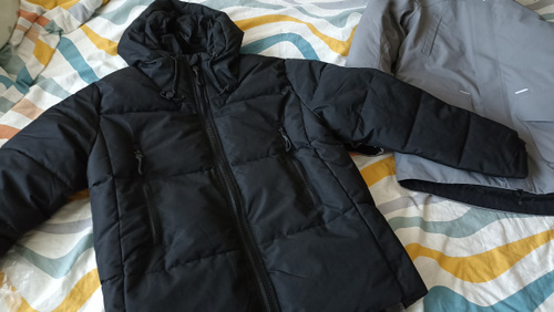 Куртка Мальчики SELA черный Плащевка, размер 164 Демисезон прямой Синтепух Китай купить c ...