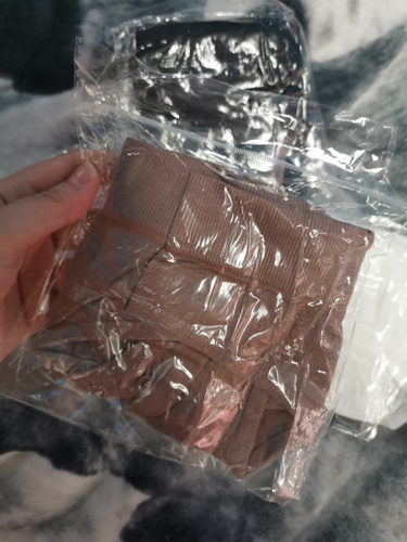 Комплект трусов Женский Blizko стринги Нейлон, Спандекс черный, бежевый, размер 44, 46 Высокая ...