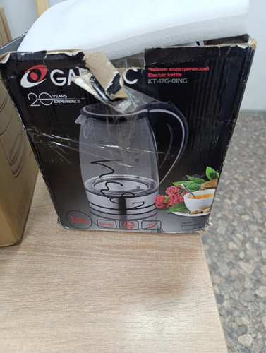 Электрический чайник стеклянный Galatec KT-17G-01NG, 1850 Вт, 1.7 л, белый, прозрачный купить на ...