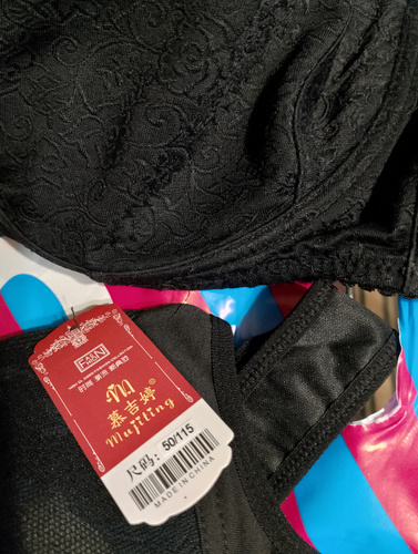 Комплект белья Женский Aueoeo черный Бюск, Застежка BOA Лавсан Пряжки, размер 56, 58 Домашний ...